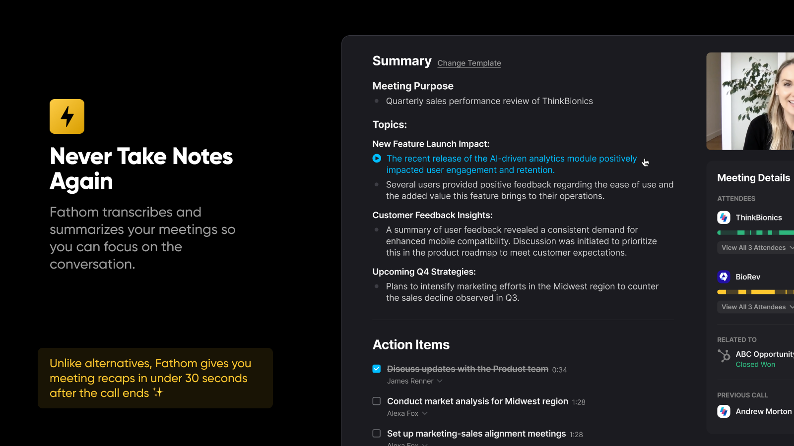 Fathom - AI Notetaker HubSpot Integration | Connect Them Today
